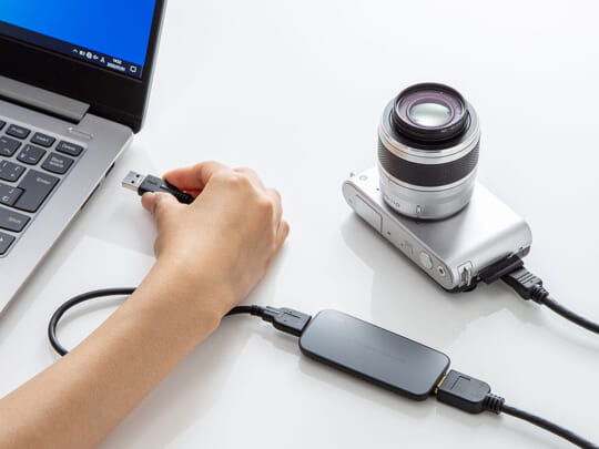 Pcとケーブルで繋ぐだけでデジカメがwebカメラになるusb Hdmiアダプター「usb Cvhduvc1」 Capa Camera Web