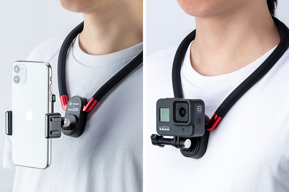 スマホやアクションカメラを首にかけて撮影できるネックホルダー「Fotopro GP-03+」 | CAPA CAMERA WEB